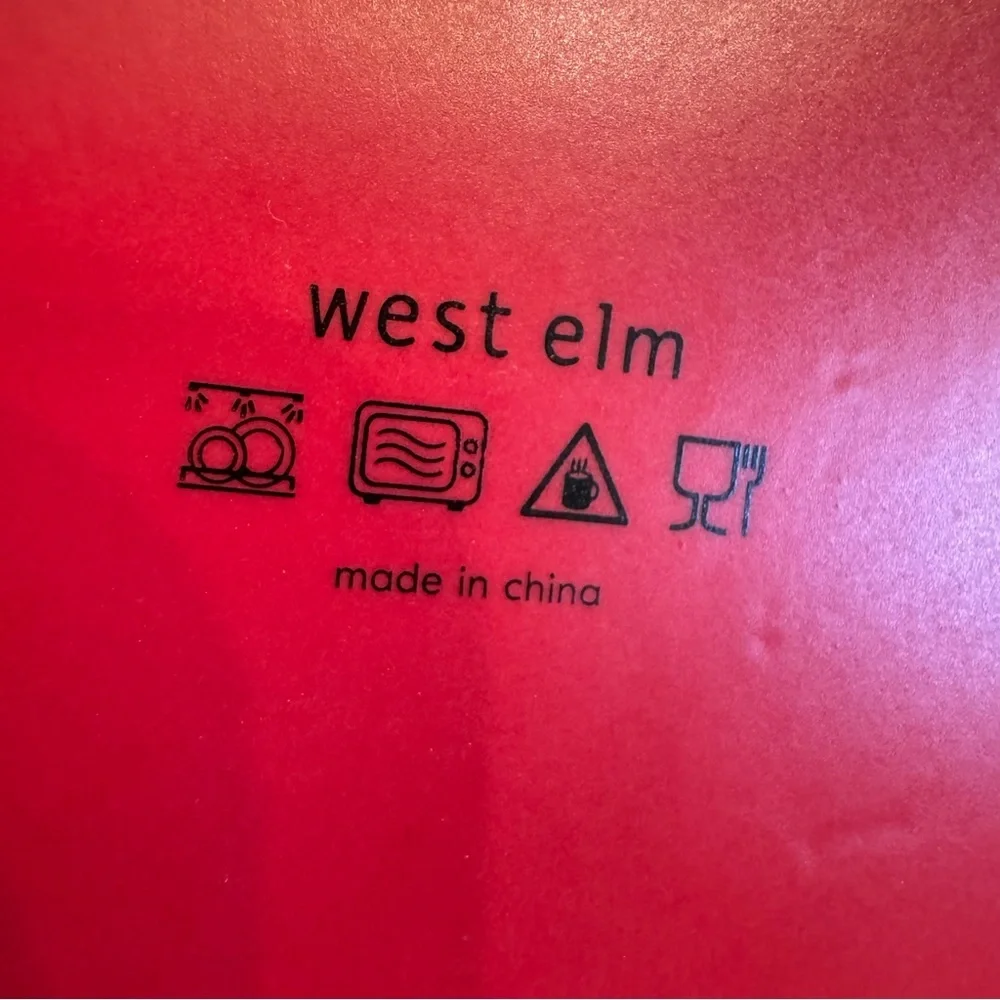 West Elm | Kitchen | West Elm Red Stoneware Knit Ski Cap Hat Hot ...